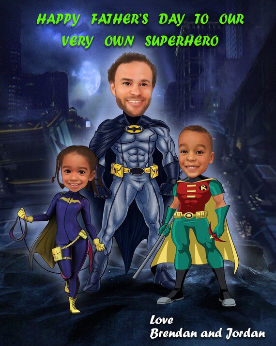 Get Your Own Father-Son Superhero Portrait from your photoFamily ...