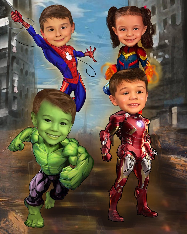 Custom Characters Theme-get Your Own Portrait From Your - Etsy