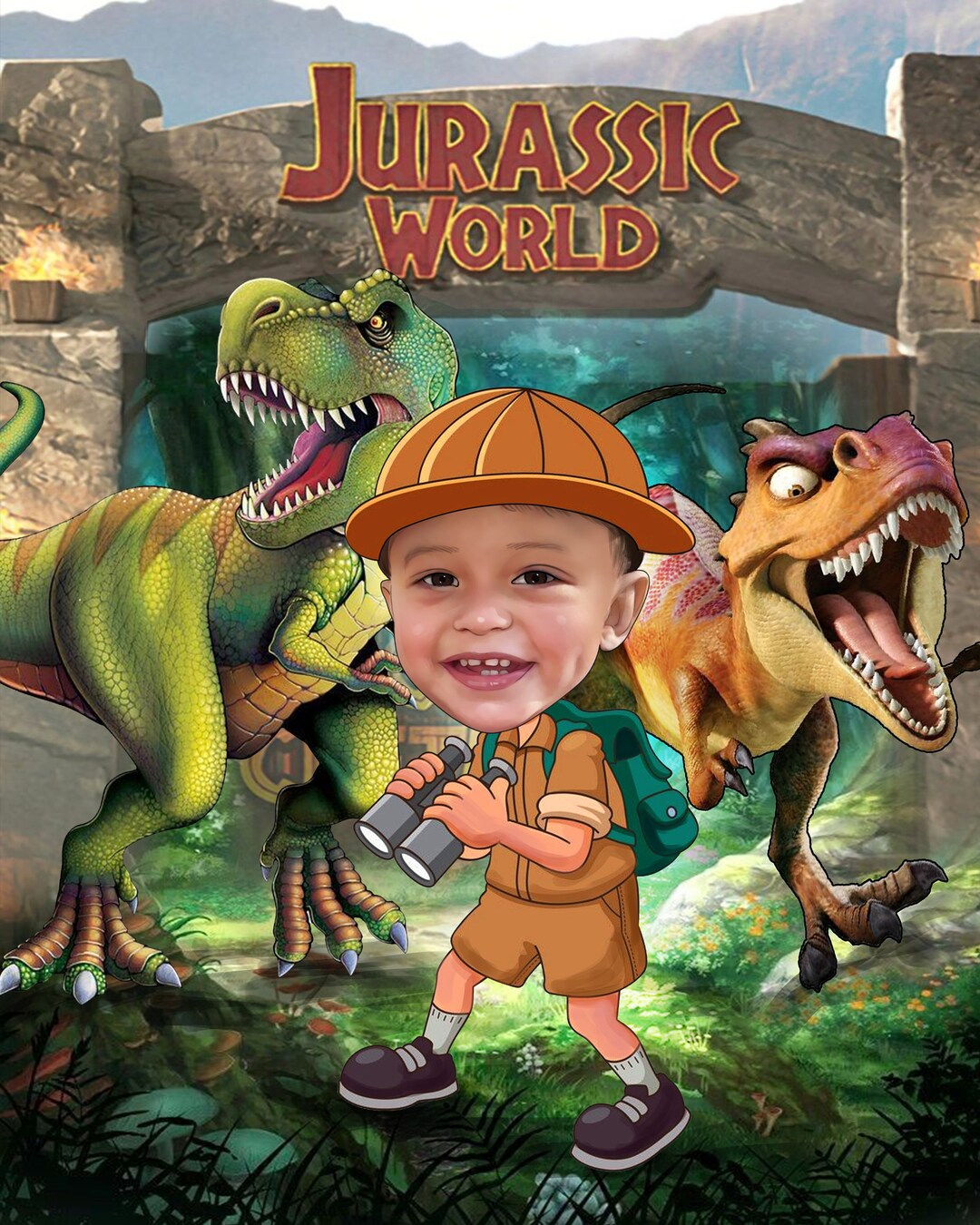 Dinosaur Explorer Theme -get Own Superhero Portrait From Your Photo ...