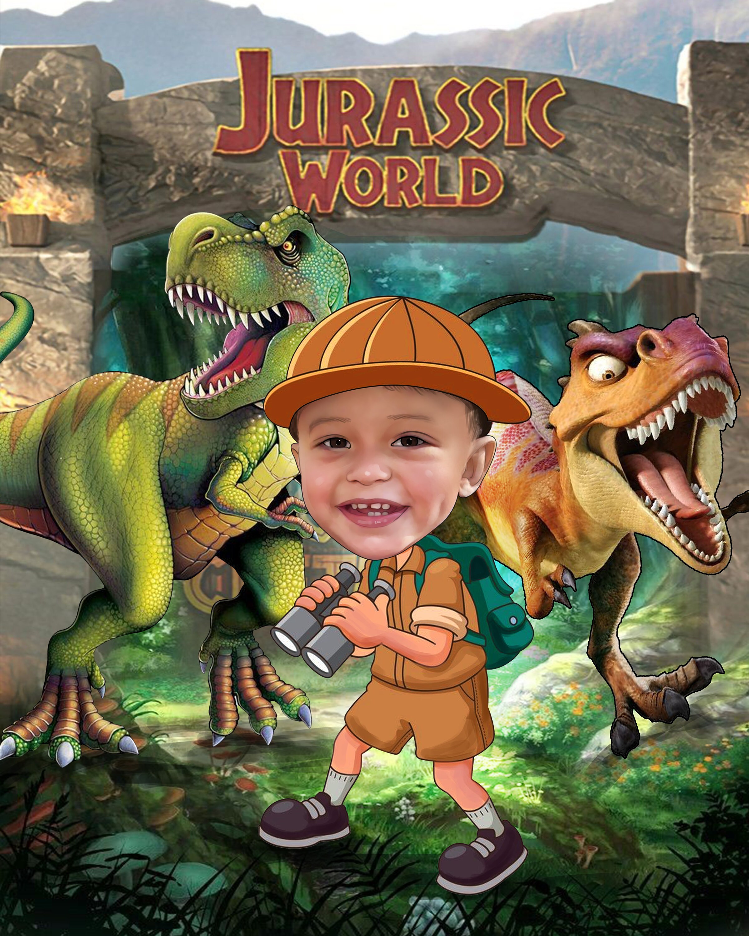 Dinosaur Explorer Theme get Own Superhero Portrait From Your - Etsy