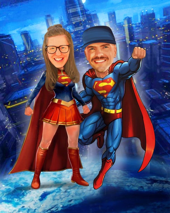 Couples Theme Get Your Own Couples Portrait From Your | Etsy