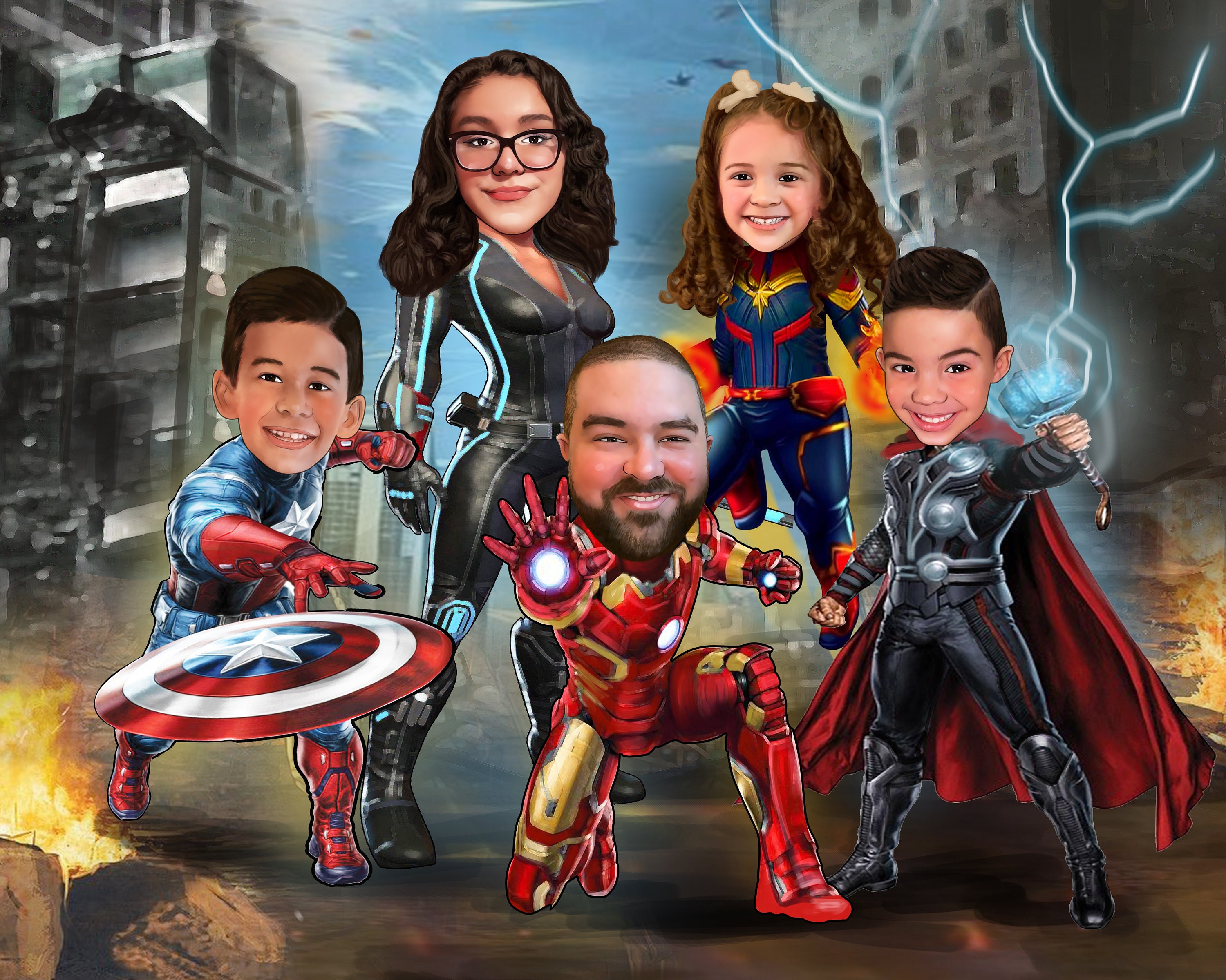 Superhero Group 4 to 5 Characters Get Your Own Superhero - Etsy