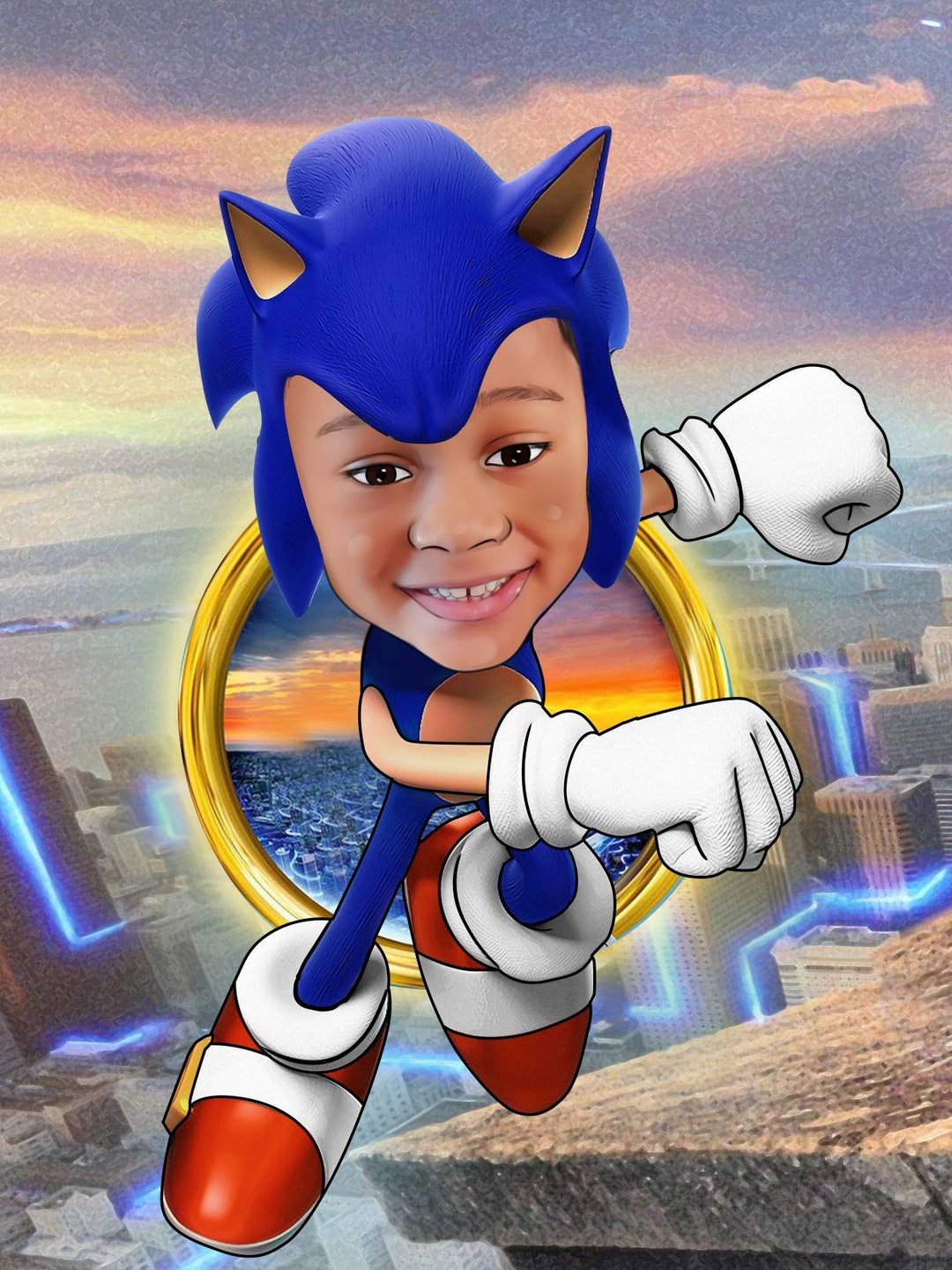 Custom Superhero Portrait From Photo, Unique Kid's Gift (digital File ...