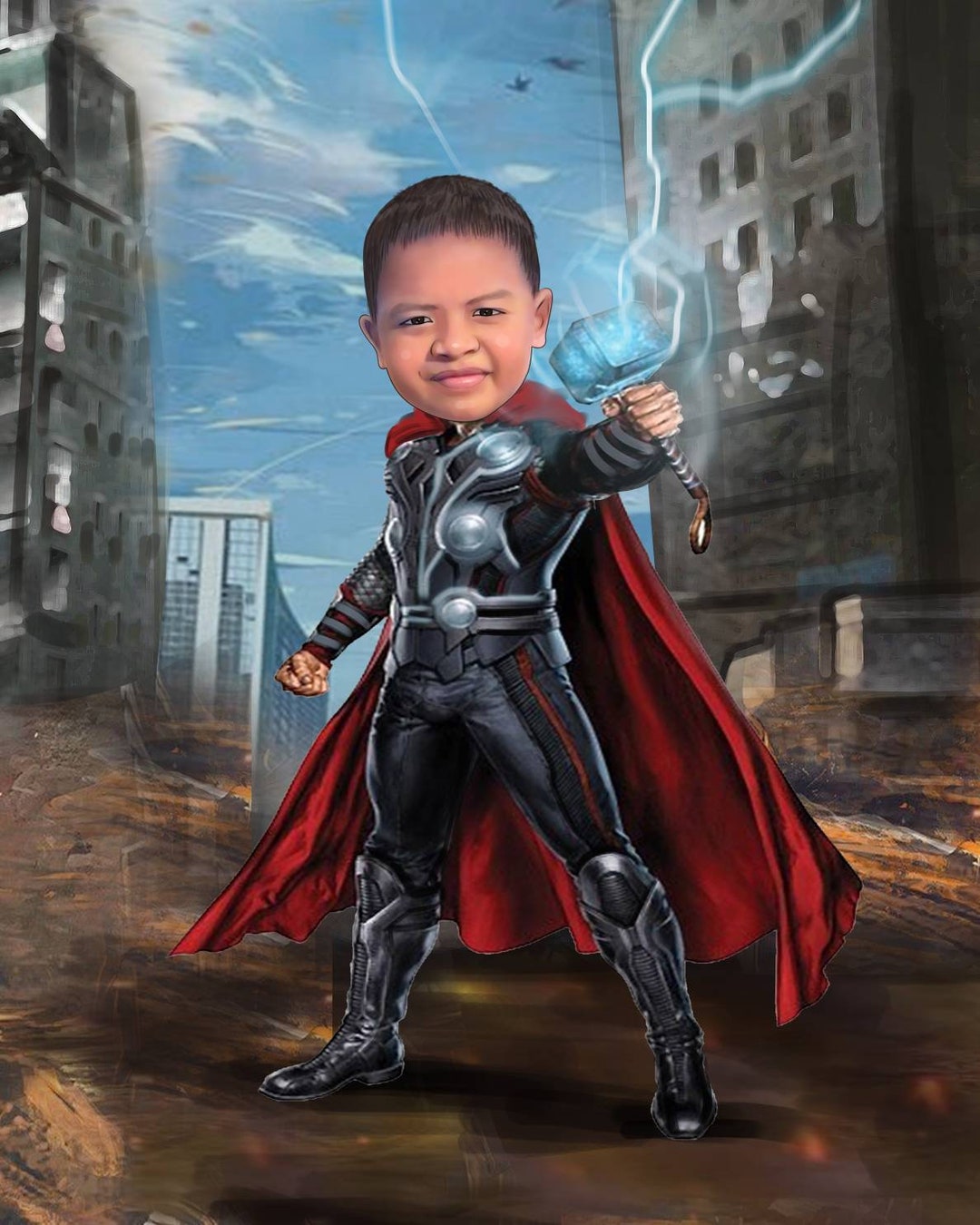Get Your Own Superhero Portrait From Your Photo/family Digital Portrait ...