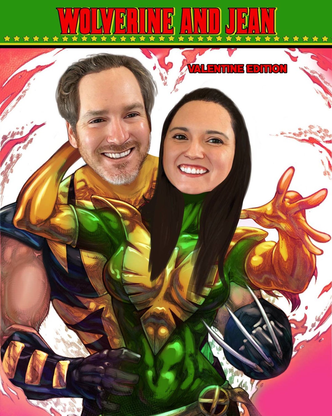 Custom Superhero Portrait, Personalized Comic Book Art (digital File ...