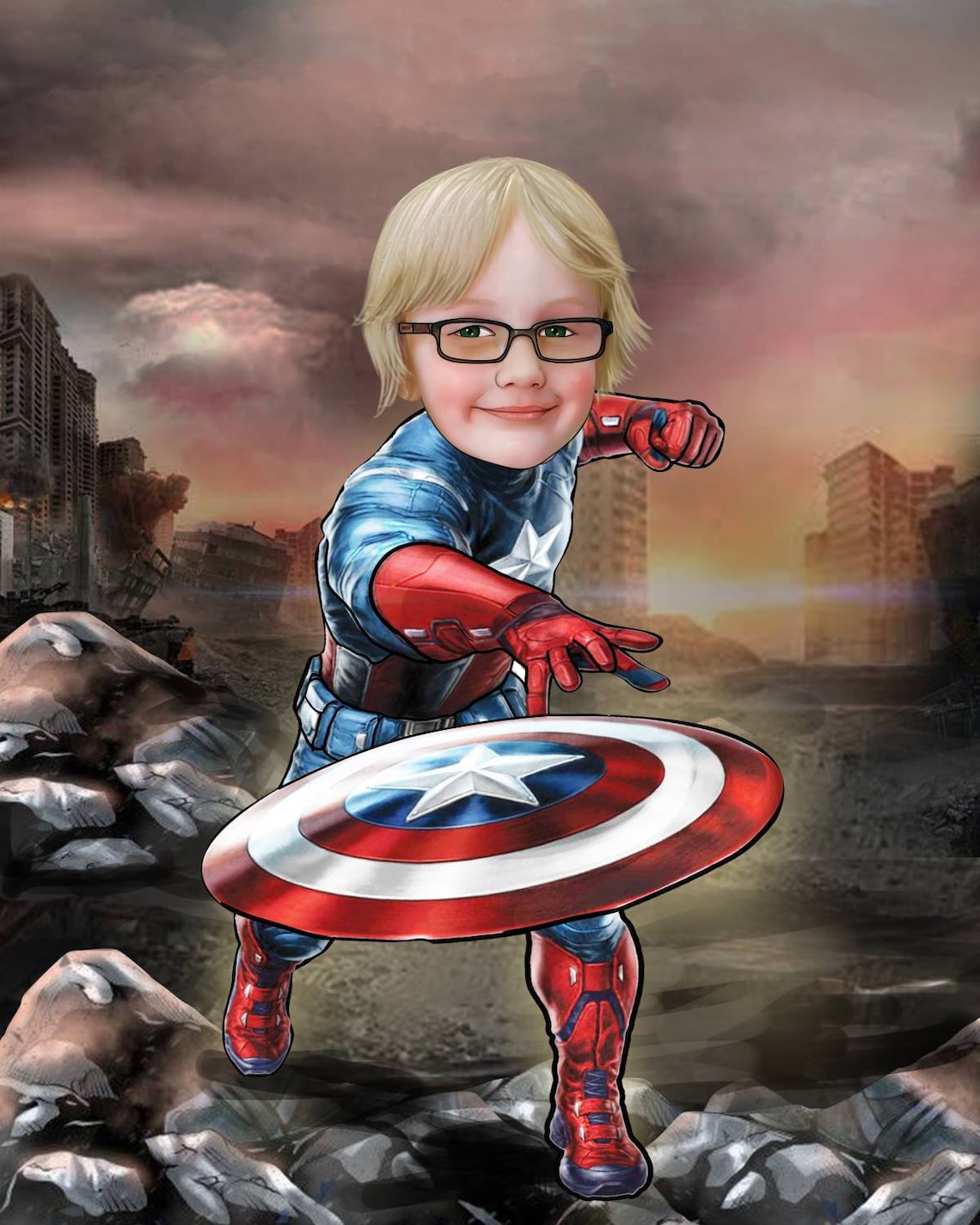 Superhero Portrait get Your Own Superhero Portrait From Your - Etsy