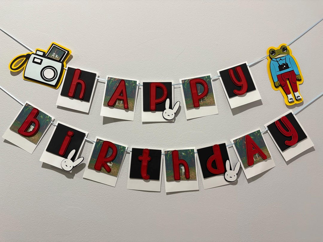 Debi Tirar Mas Fotos - Bad Bunny Inspired Birthday Banner - Etsy