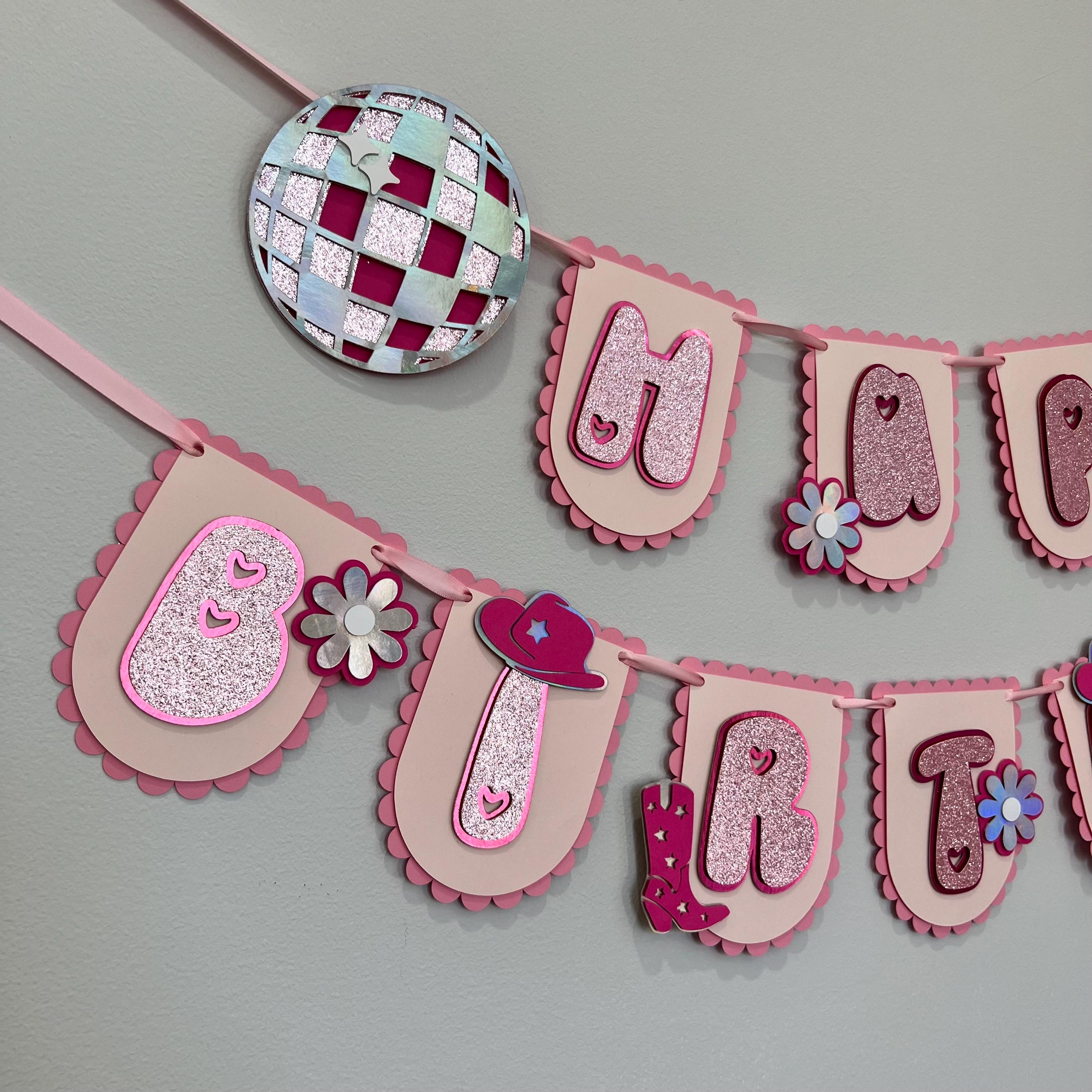 Disco Cowgirl Birthday Banner - Etsy