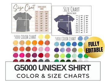 T Shirt Size Chart | Etsy