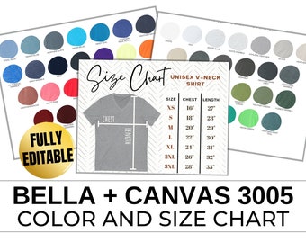 Bella Canvas Color Chart - Etsy