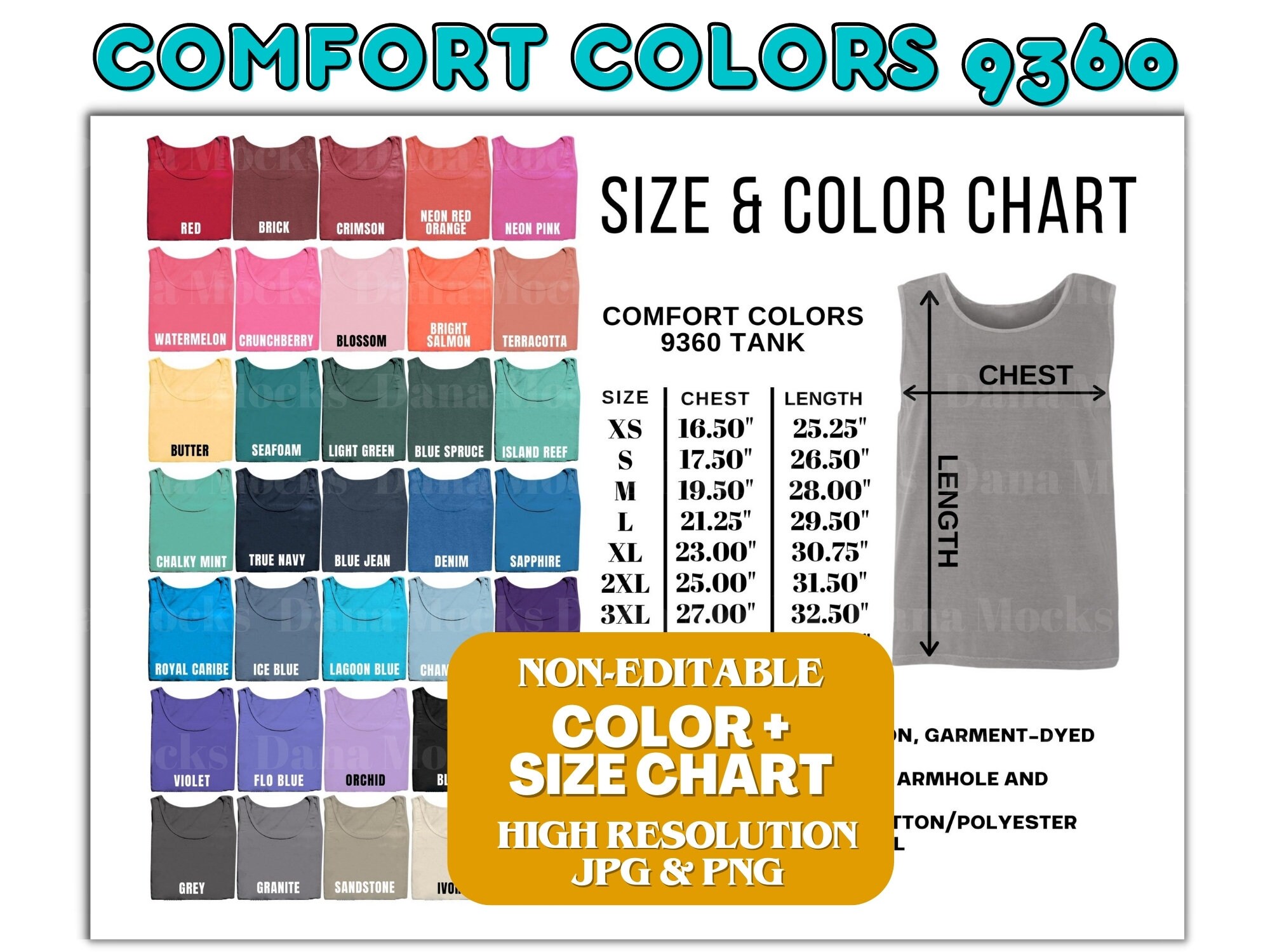 Comfort Colors Color Swatches