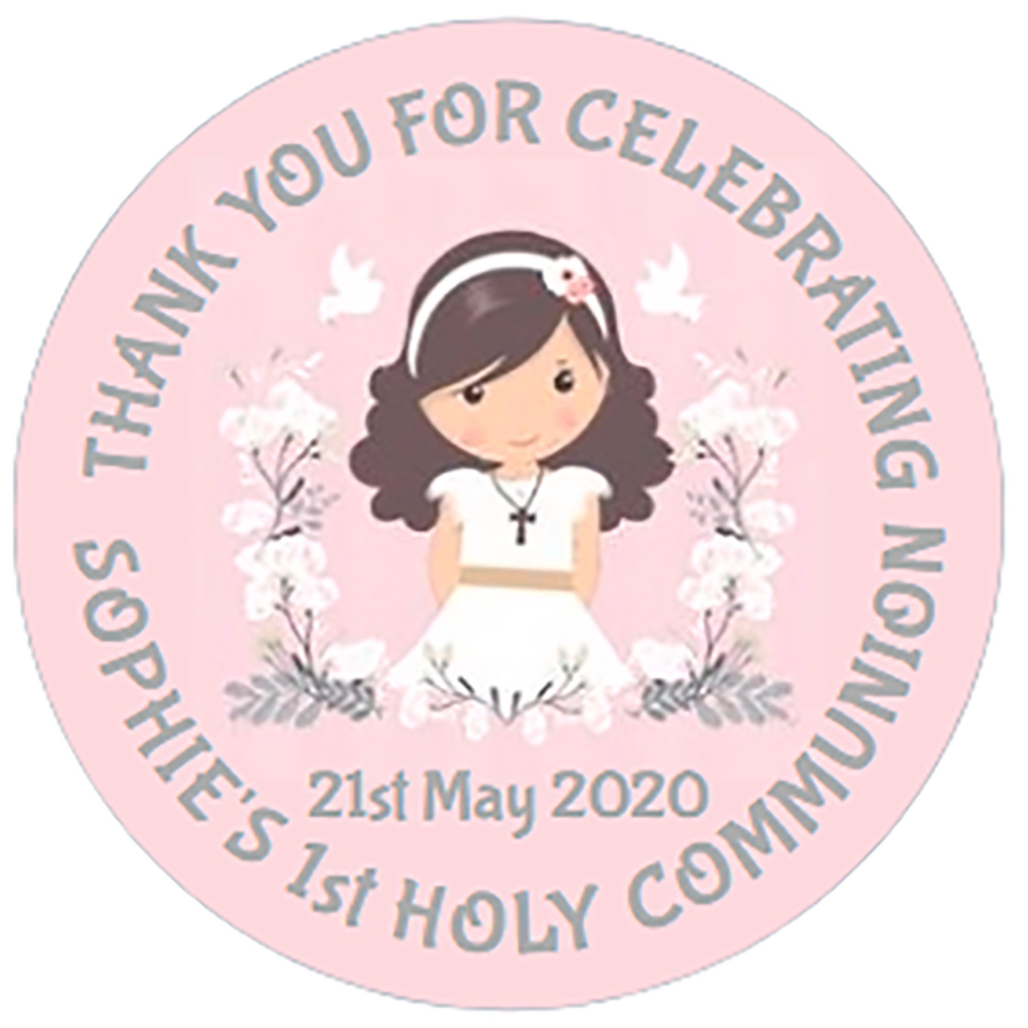 48 Personalised Stickers for 1ST COMMUNION Party Bags Favour | Etsy