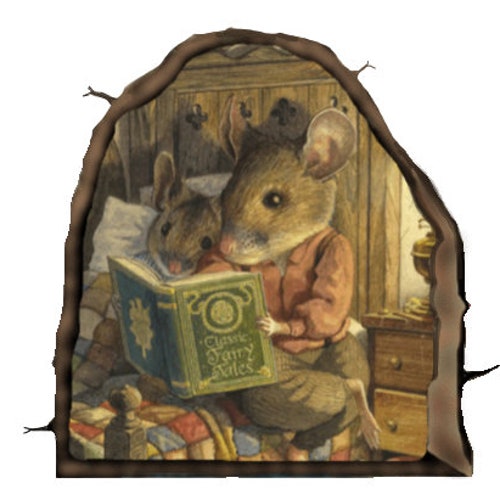 Cute Mouse in a Hole Transparent Vinyl Decal trompe | Etsy