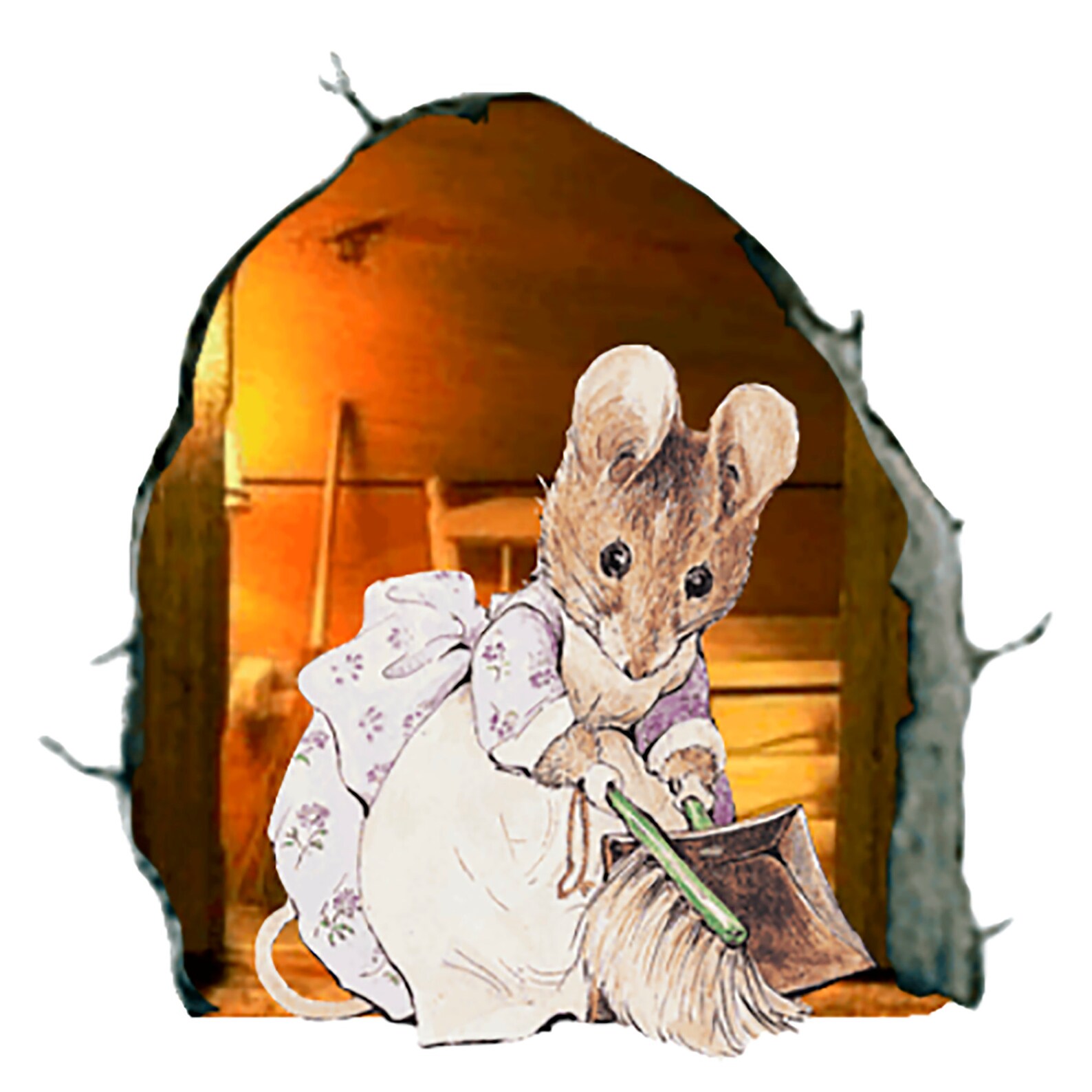 Cute mouse in a hole transparent vinyl decal trompe | Etsy