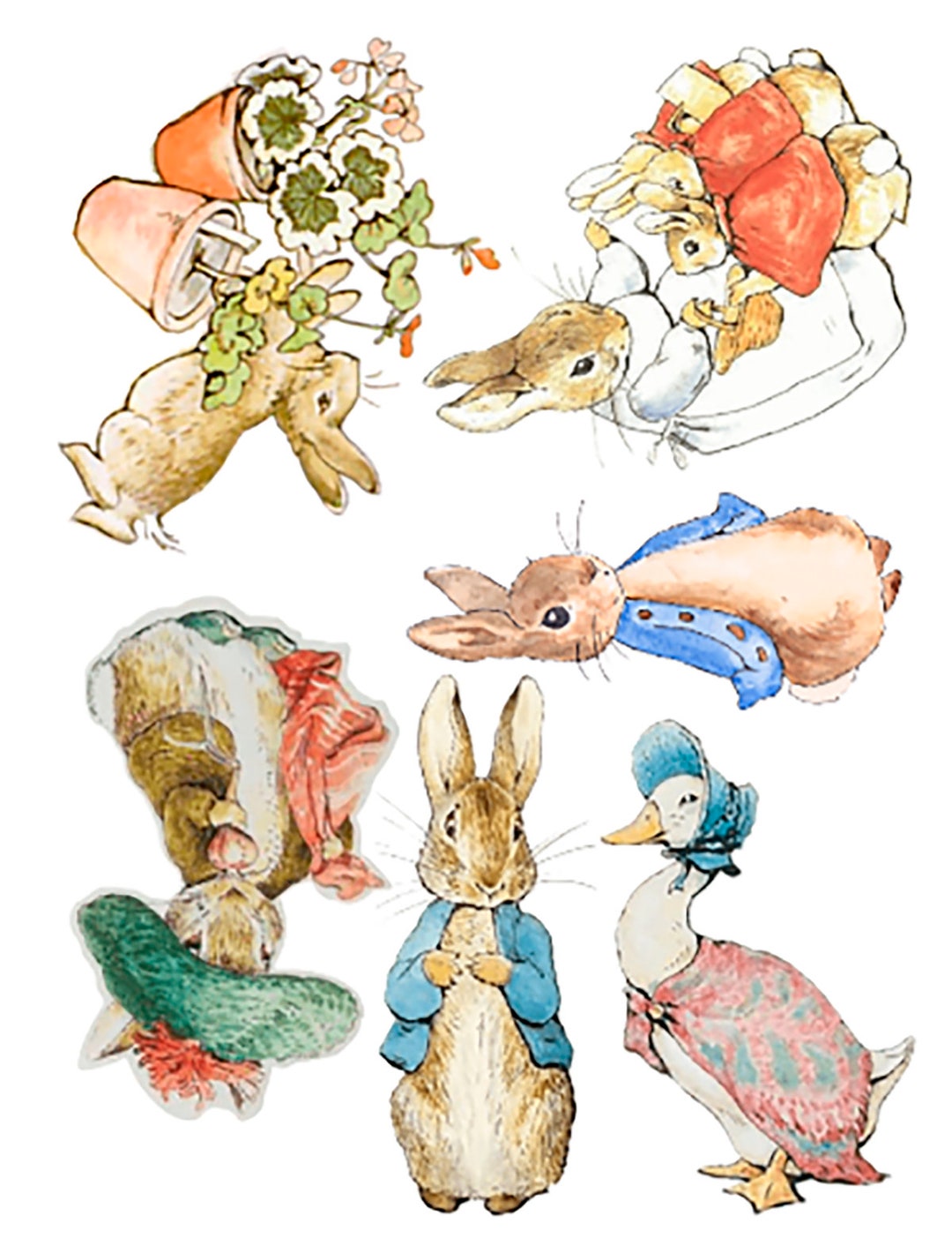 Gorgeous Peter Rabbit and Friends Vinyl Decals Stickers Digitally Cut ...