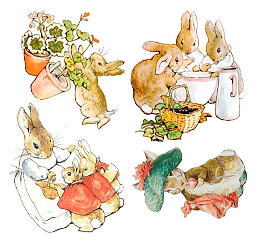 Gorgeous Peter Rabbit Vinyl Decals Stickers Digitally Cut ( No White ...