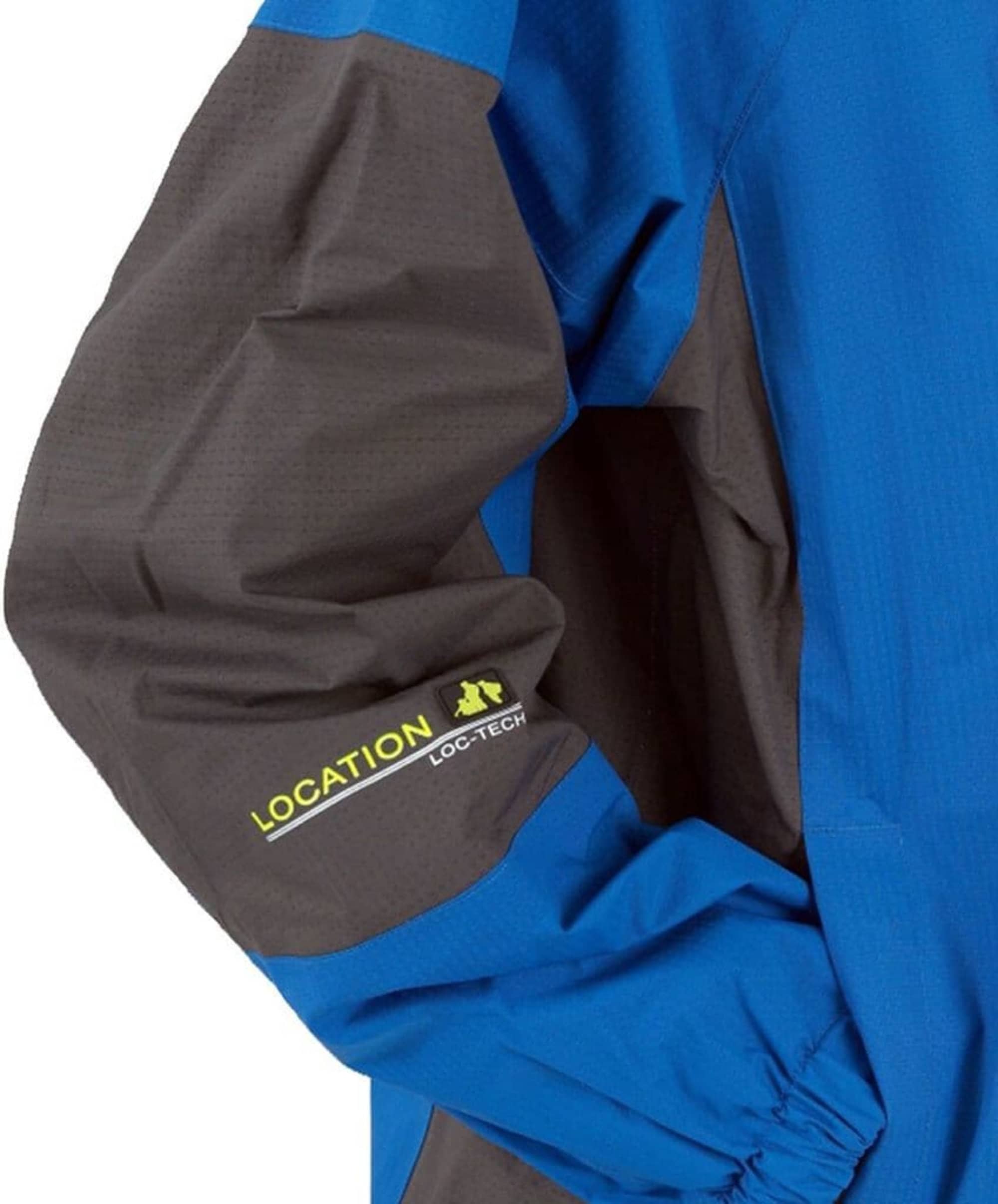 Mens Blue/black Goggle Rain Hooded Jacket Technical Waterproof Coat Men ...