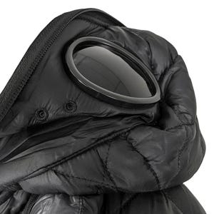 Men's Quilted Jacket: Detachable Goggle Hood, Windproof Coat - Etsy