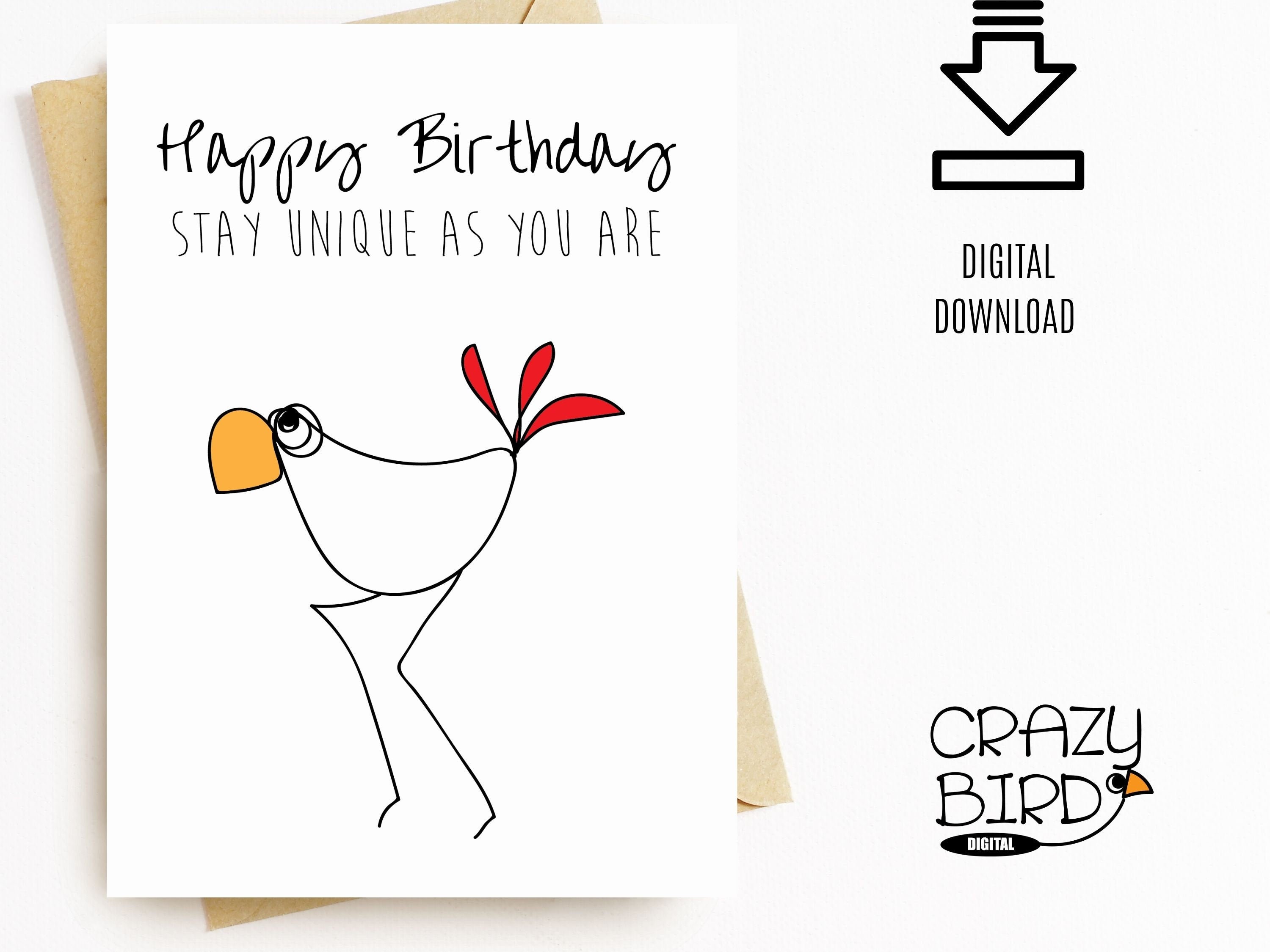 Funny Birthday Card for Him-printable Birthday Card for Friend-best ...