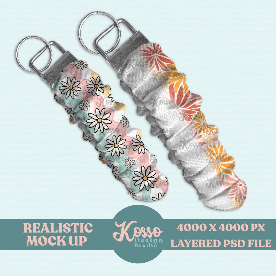 Realistic Ruched Fabric Key Fob Mock up - Procreate and Photoshop ...