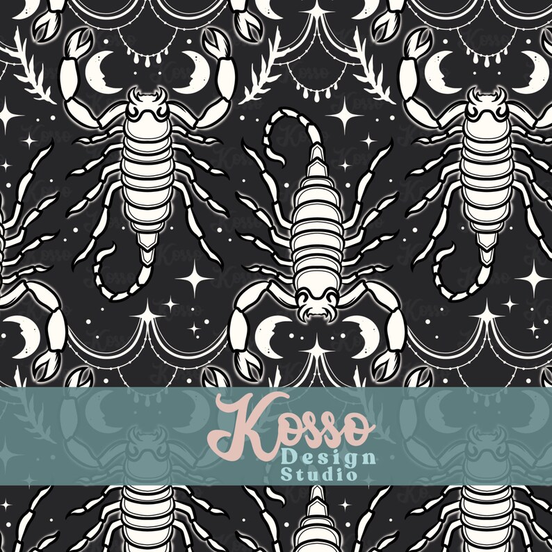 Scorpion - Digital Surface Pattern for Printing - Design for Clothing ...