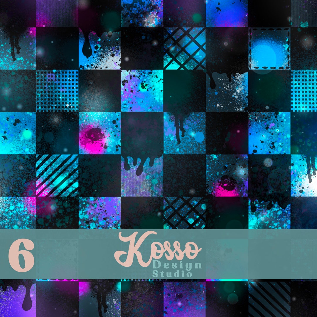 Spooky Alternative Checked Seamless Design - Digital Surface Pattern ...