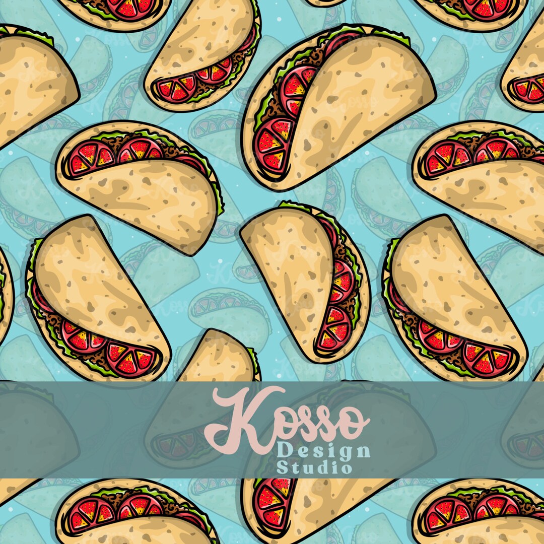 Taco Seamless Design - Digital Surface Pattern for Printing - Design ...