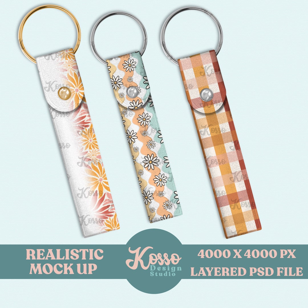 Realistic Fabric Key Fob Mock up - Procreate and Photoshop Customisable ...