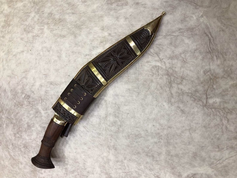 Traditional Chain Pure Carving Gurkha Khukuri Knife | Etsy