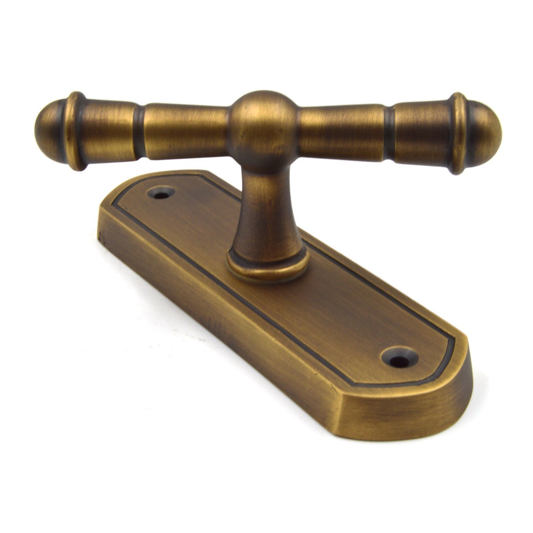Window Handle Retro T Shape Solid Brass Traditional Design - Oxide ...