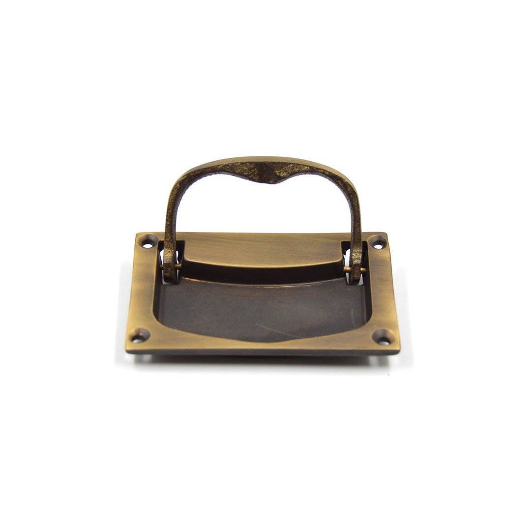 Handmade Solid Brass Flush Hatch Lifting Pull Handle - Antique Look ...