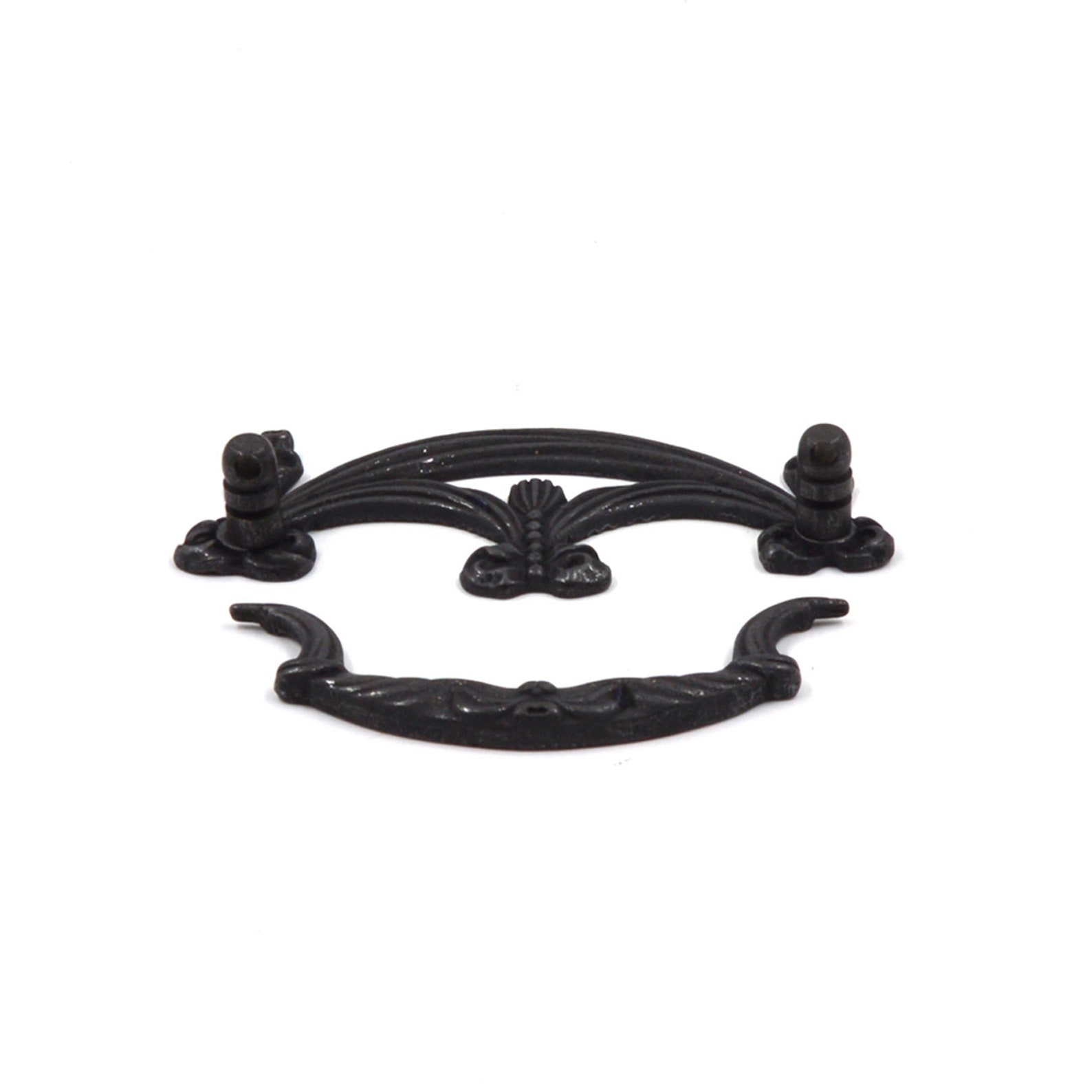 Handmade Solid Brass Swing Drawer Pulls With Oxide Black Coated Finish ...