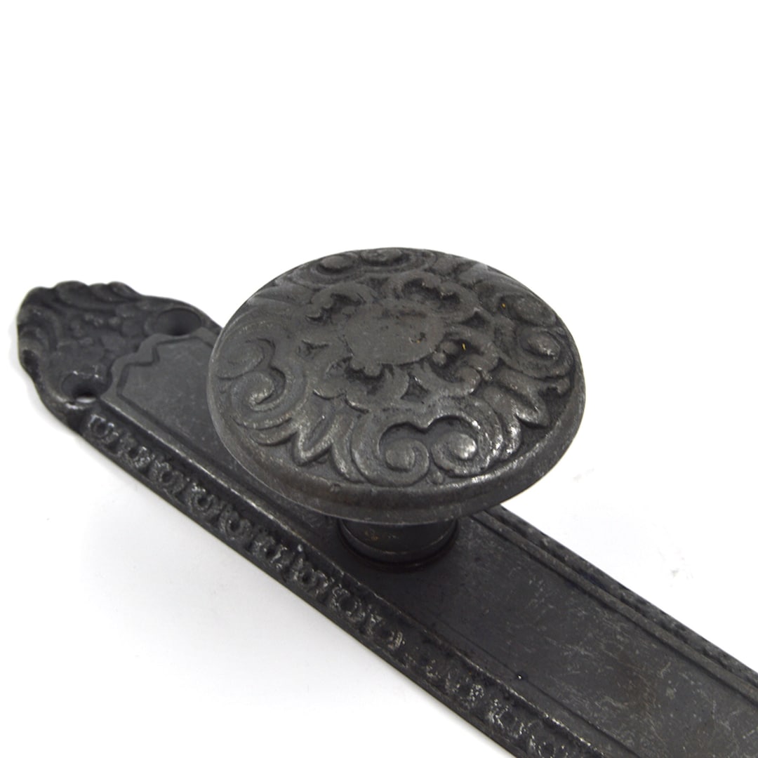 Vintage Door Handle Door Knob Rustic Matte Black Design Antique Look ...