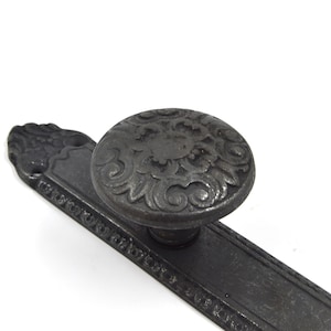 Vintage Door Handle Door Knob Rustic Matte Black Design Antique Look ...