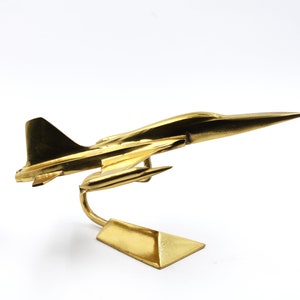 Solid Brass Fighter Jet Statue – F5 Military Navy Jet, 3.1 Lbs ...