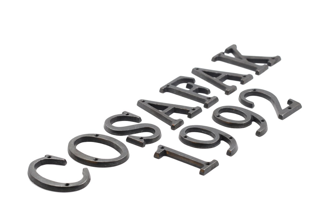 Rustic Brass Letters 9cm/3,5 Metal Letters for Walls Thick Address ...