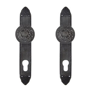 Vintage Door Handle Door Knob Rustic Matte Black Design Antique Look ...