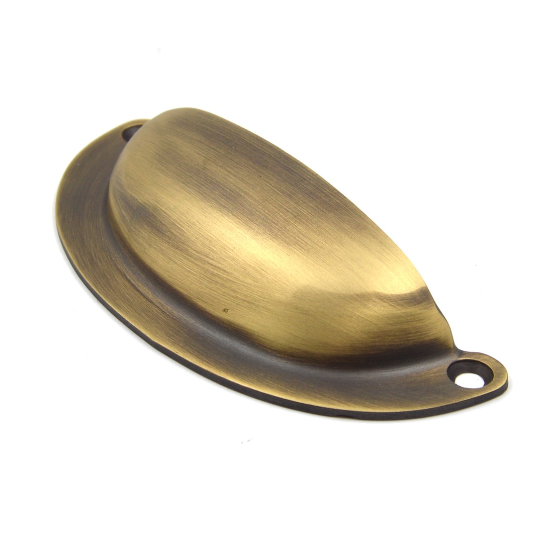 Handmade Solid Brass Half Dome Cabinet Cup Drawer Pulls - Smooth ...