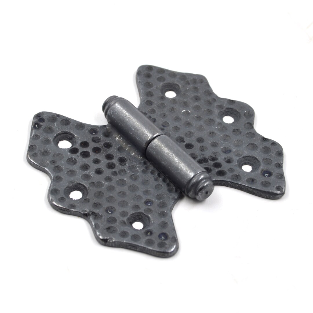 Butterfly Hinge – Handmade Solid Brass With Hammered Texture, Oxide ...