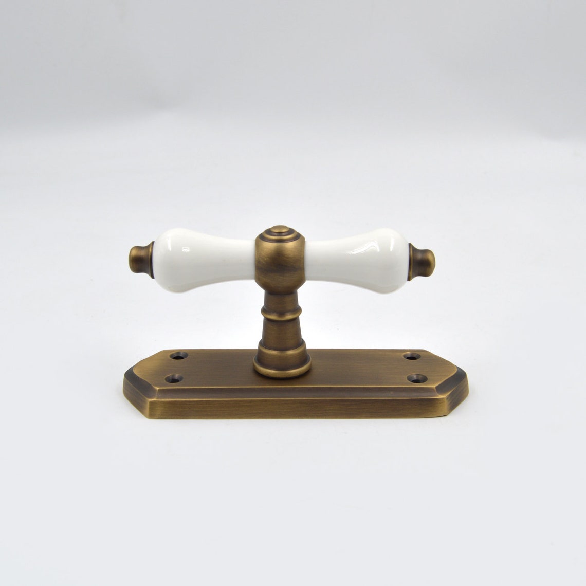 Vintage Window Handle Retro T Shape Ceramic Solid Brass - Etsy