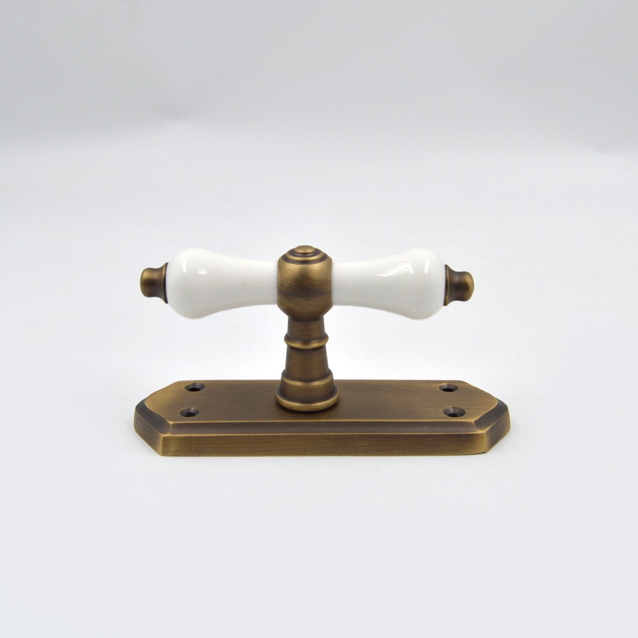 Vintage Window Handle Retro T Shape Ceramic Solid Brass - Etsy
