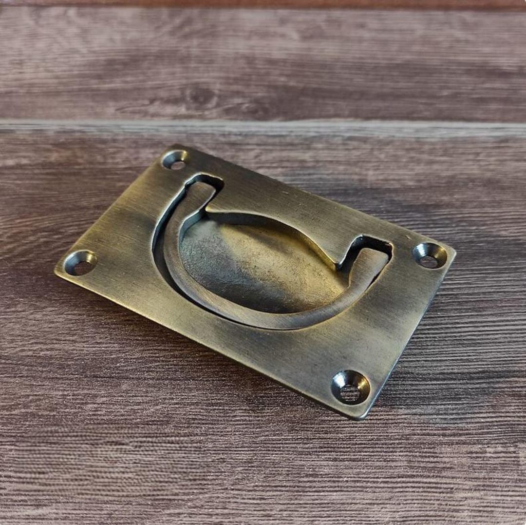 Handmade Solid Brass Flush Hatch Lifting Handle - Antique Bronze ...