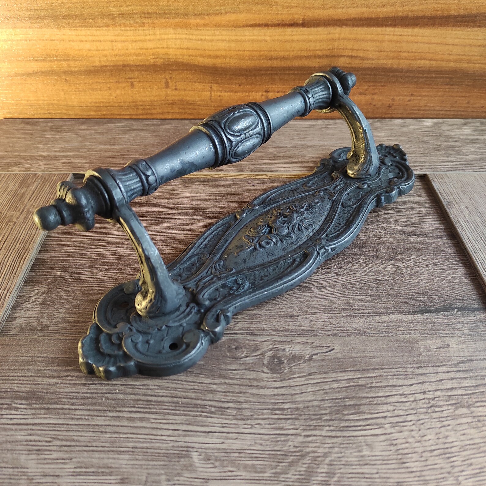 Vintage Handmade Rustic Door Pull Handle Victorian Black Solid - Etsy