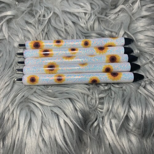 Sunflower Glitter Pen/ Glitter Pens/ Planner Accessories - Etsy