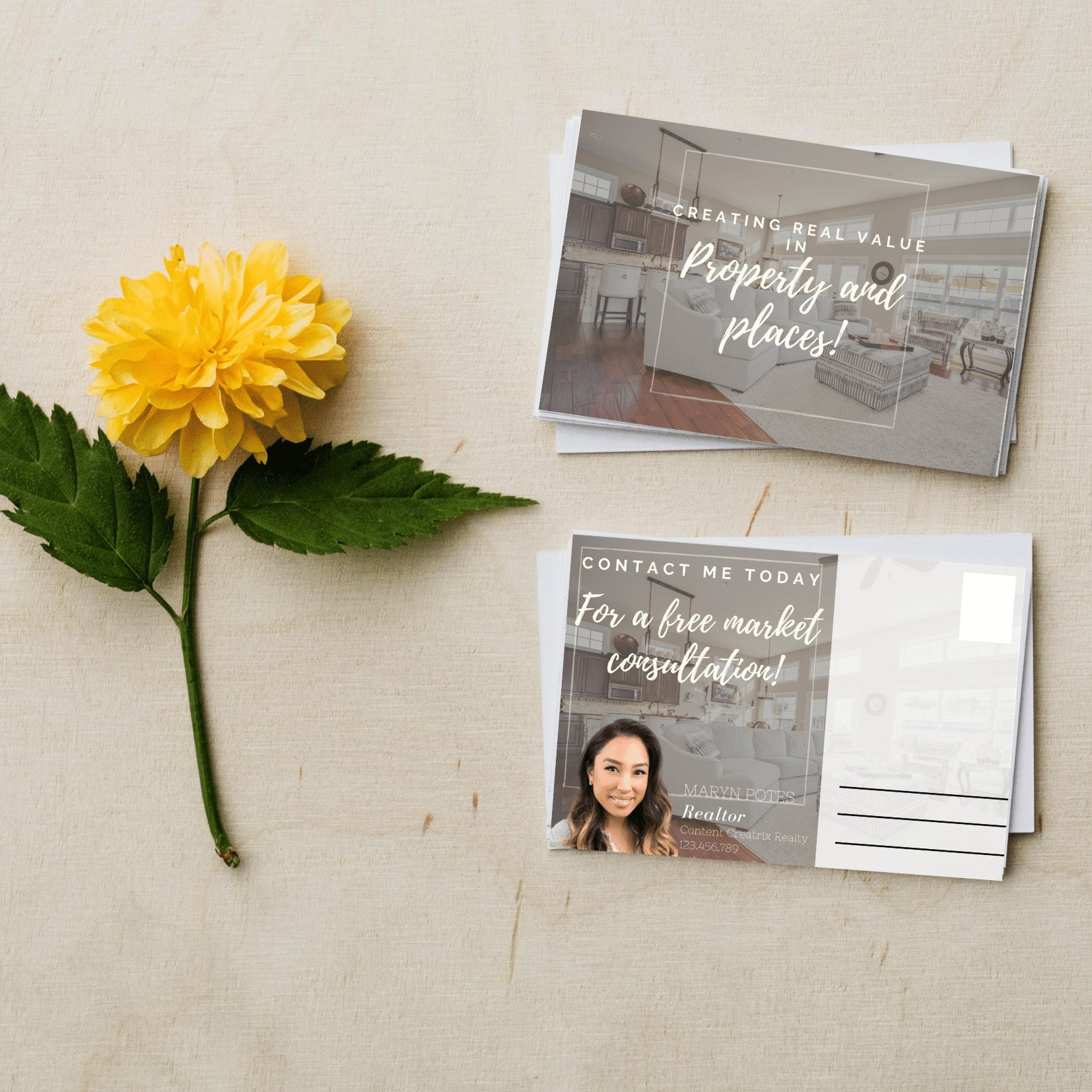 13 Postcards for Real Estate Marketing: Call to Action & Maintaince - Etsy