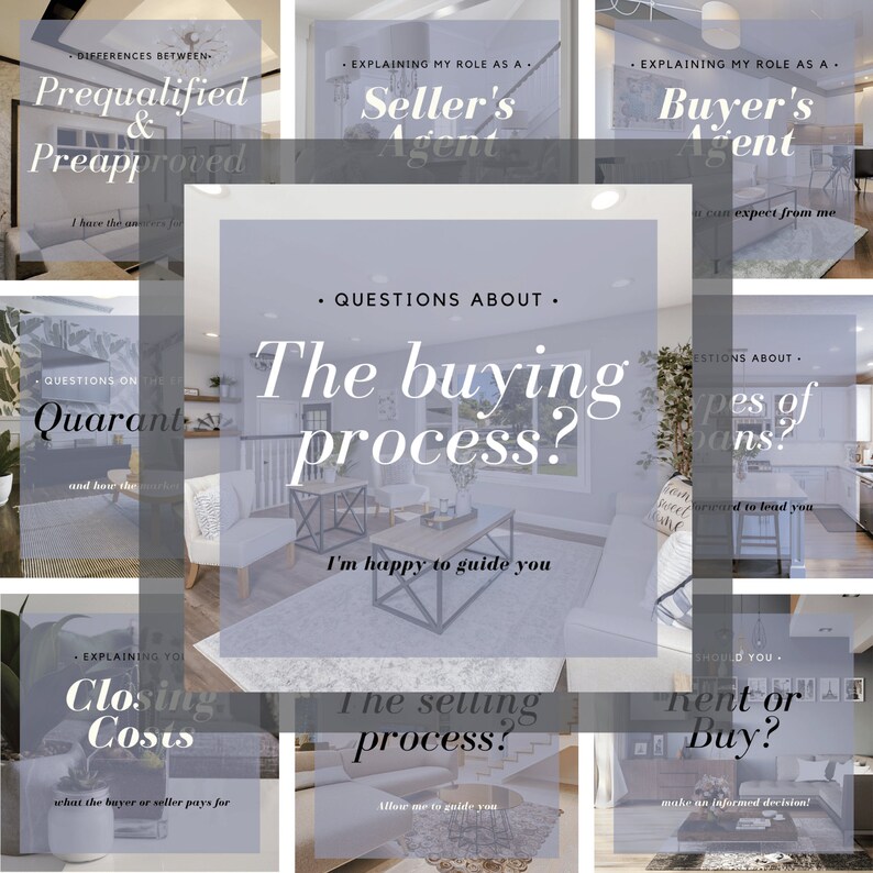 Real Estate IG Posts: Call to Action & Tips - MODERN - Etsy