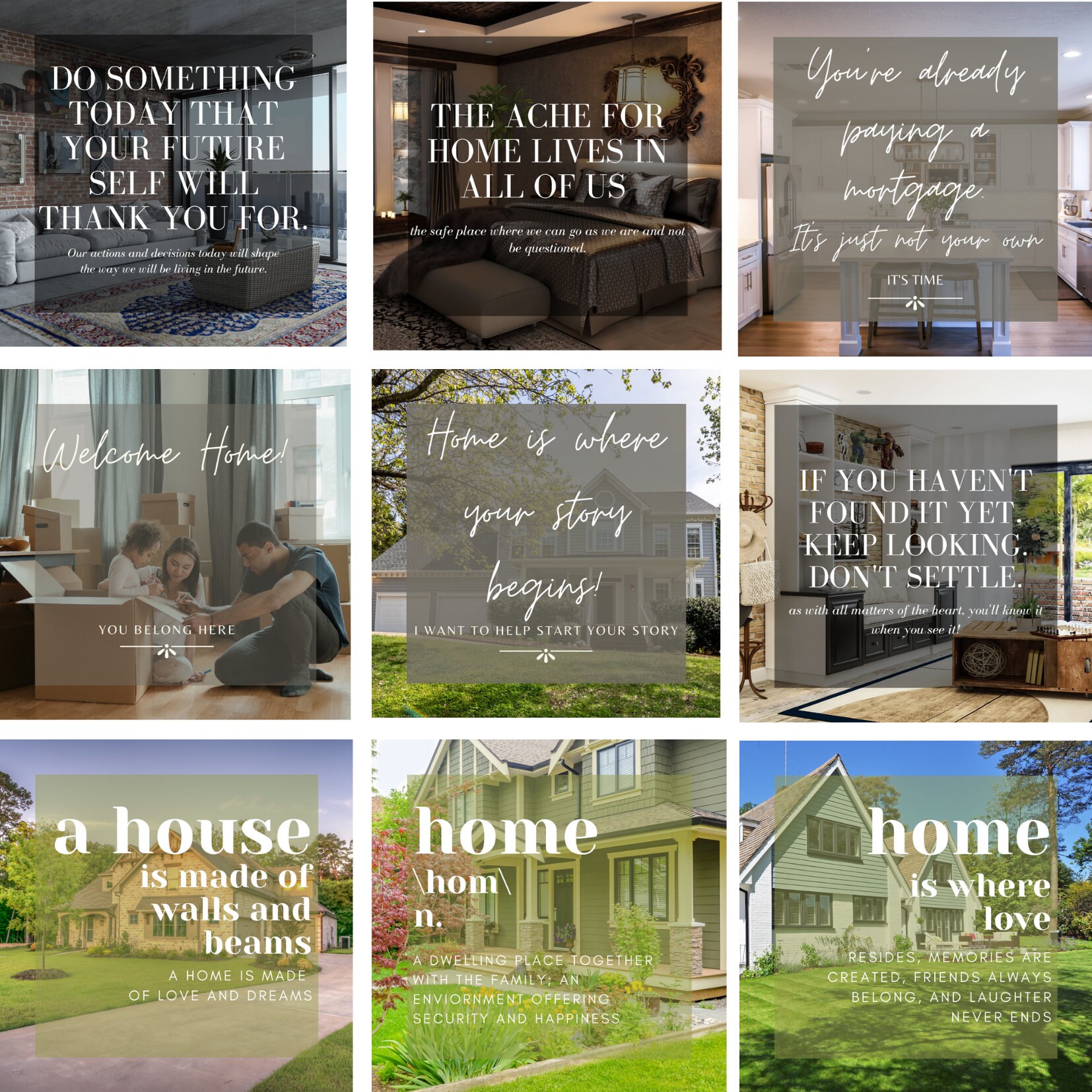 Real Estate IG Posts: Quotes and Mockups - Etsy
