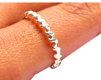 925 Silver Zig Zag Ring - Etsy