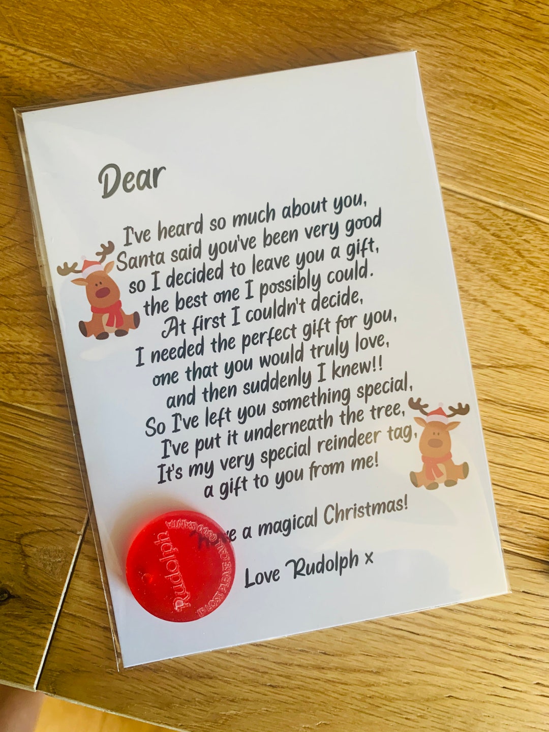 Rudolph’s Tag, Christmas Eve Box, Santa, Gift From Rudolph, Christmas ...