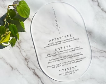 Circle Colorblock Wedding Menu With Place Card Multiple - Etsy